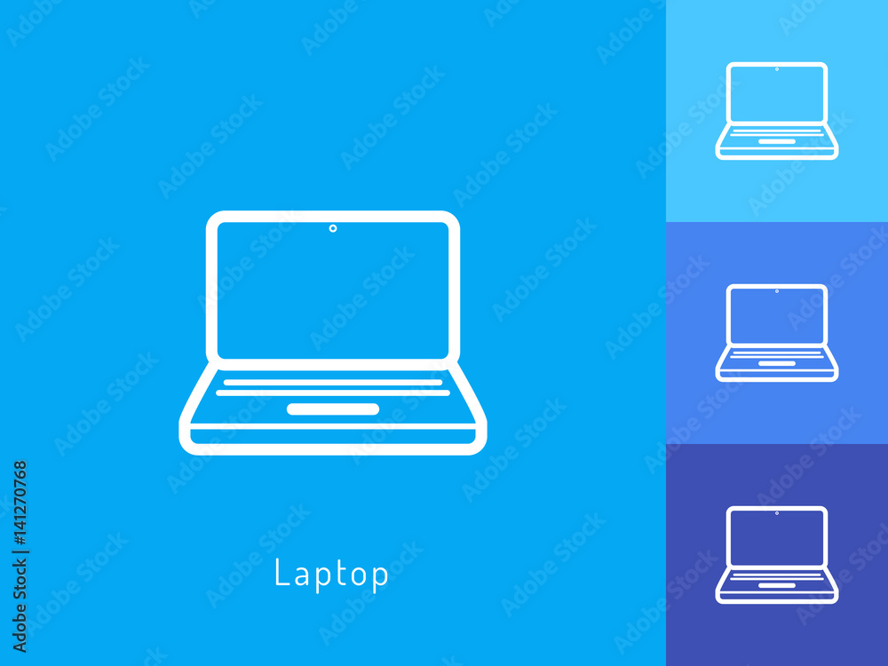 Laptop icon vector. Laptop symbol for your web site design, logo, app ...