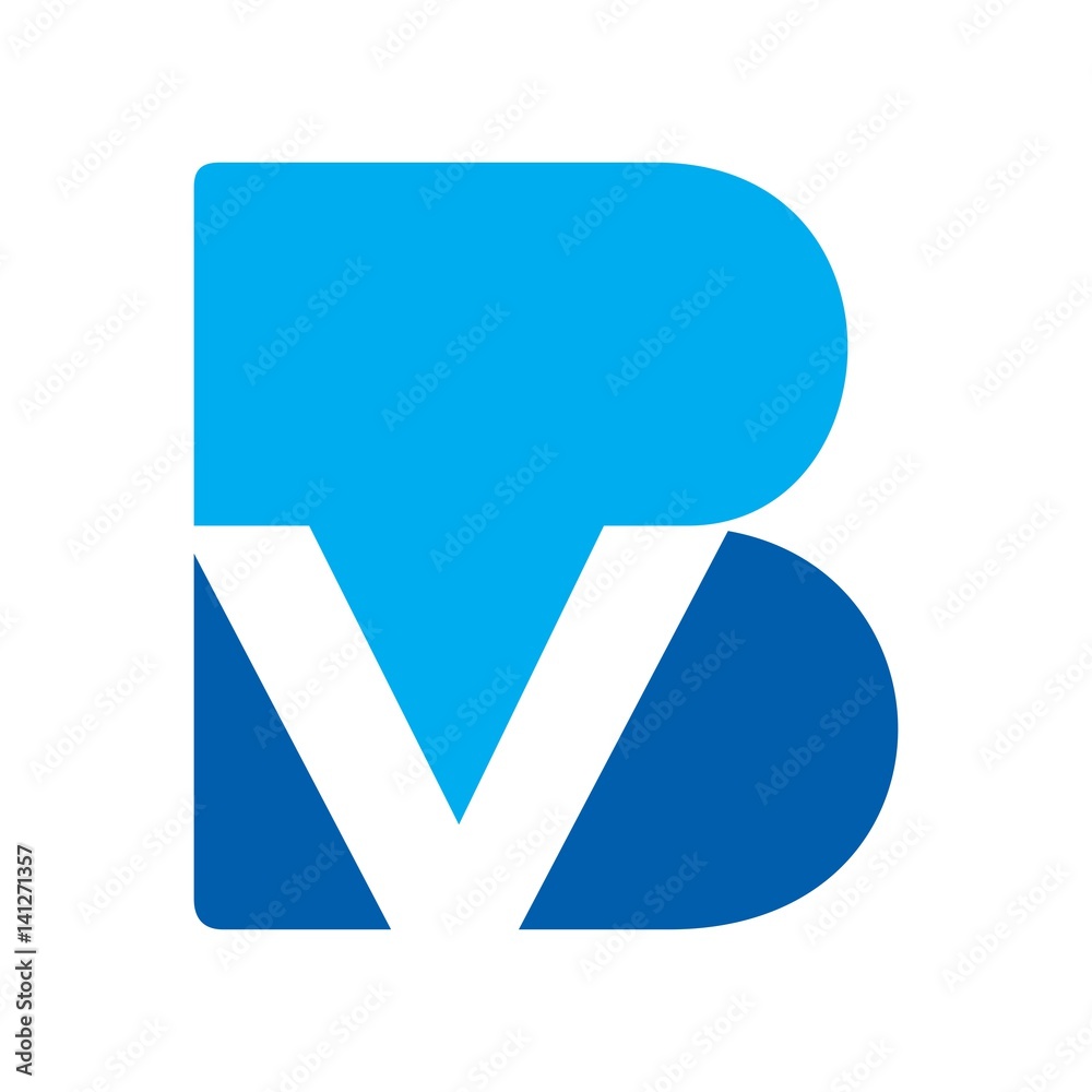 b and v logo vector. Stock Vector | Adobe Stock