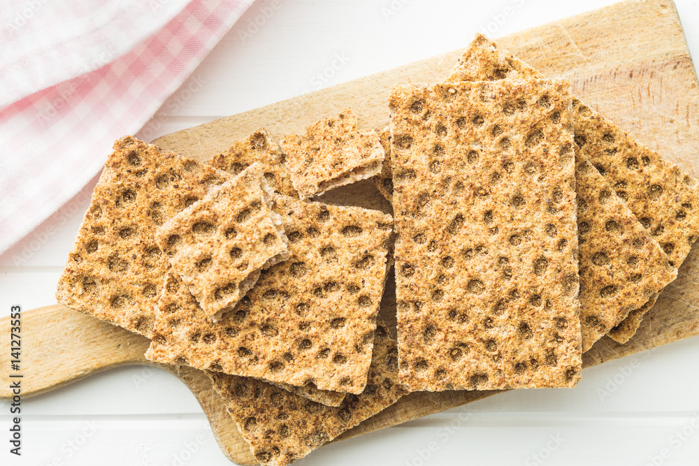 The healthy crispbread. Stock 写真 | Adobe Stock