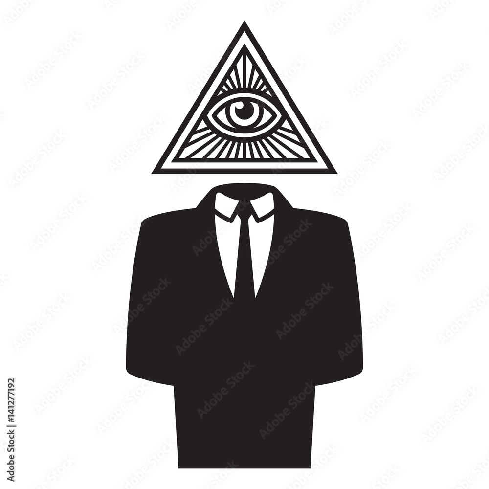 Illuminati conspiracy illustration Stock Vector | Adobe Stock