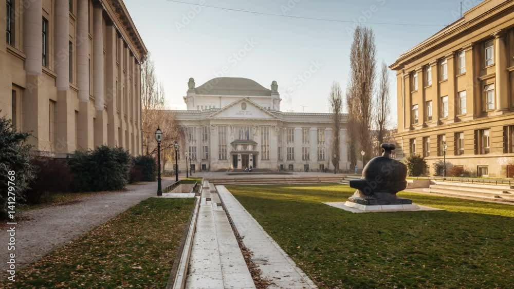 Statue of Marko Marulic in front of the Croatian State Archives ...