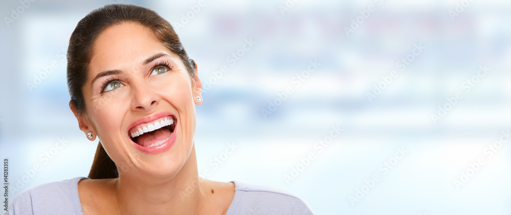 Beautiful woman smile. Stock Photo | Adobe Stock