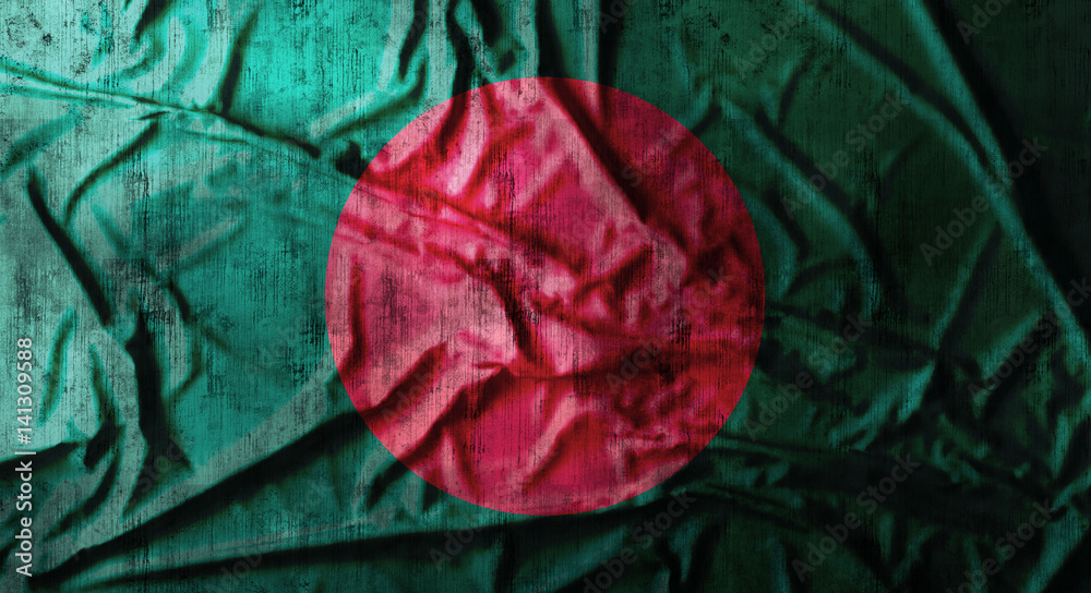 Grunge crumpled Bangladesh flag. 3d rendering Stock Illustration ...
