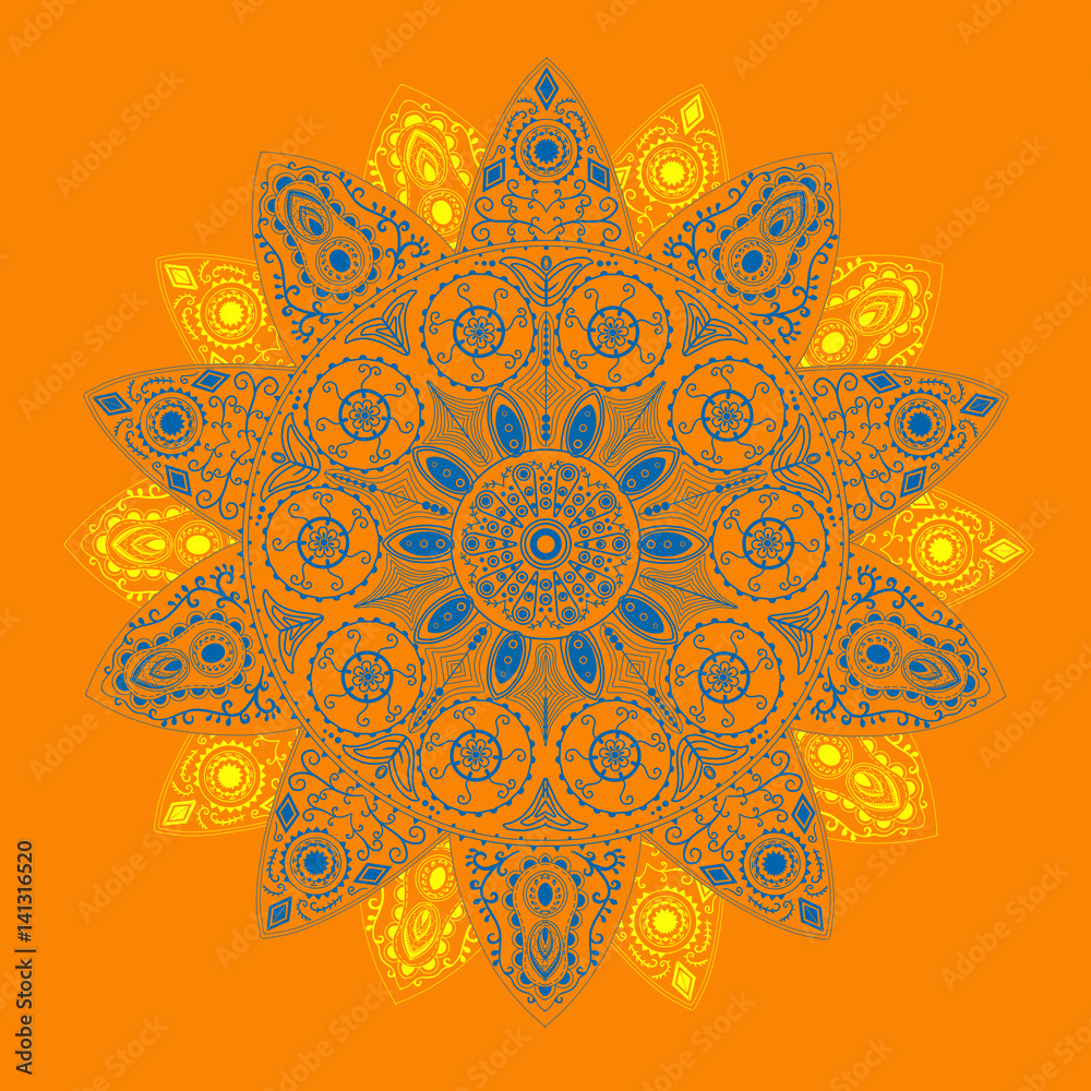 ภาพประกอบสต็อก Mandala. A spiritual and ritual symbol in Hinduism and ...