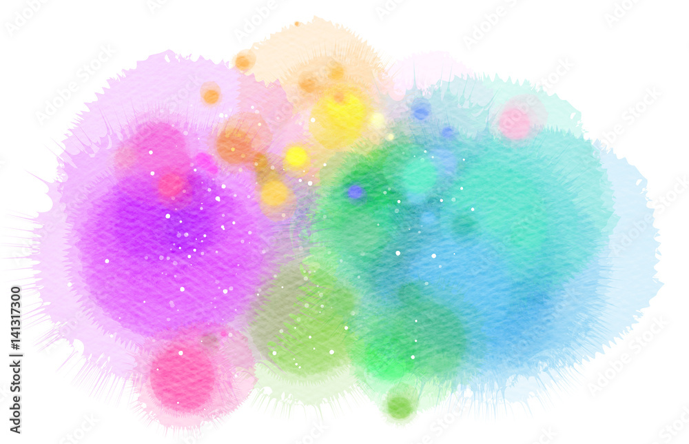 Abstract watercolor splash. Digital art painting Stock Illustration ...