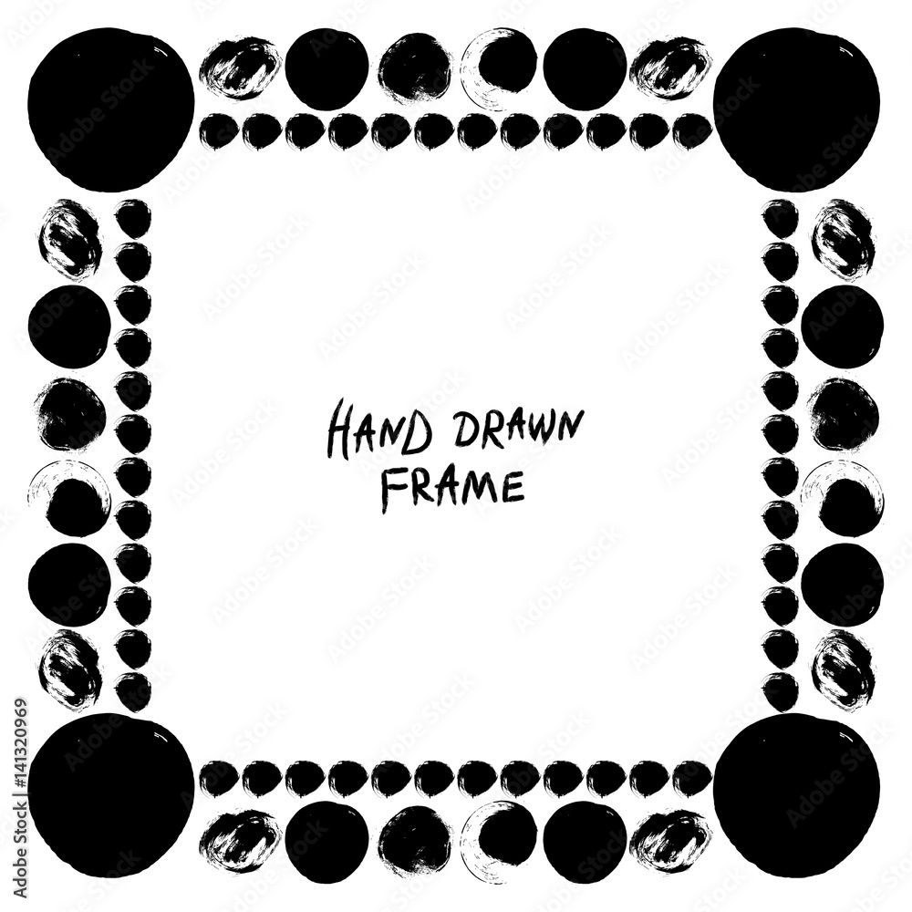 Black and white abstract frame Stock Vector | Adobe Stock