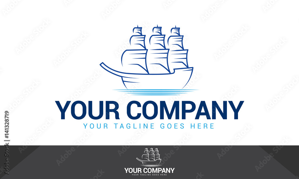 Ship logo, ship vector, ship logo template Stock Vector | Adobe Stock