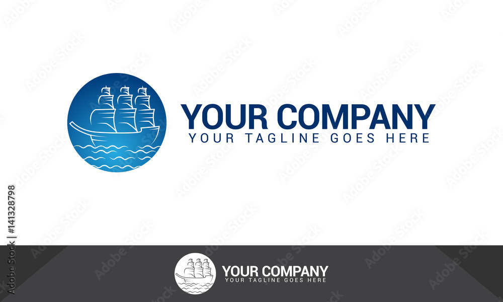 Ship logo, ship vector, ship logo template Stock Vector | Adobe Stock