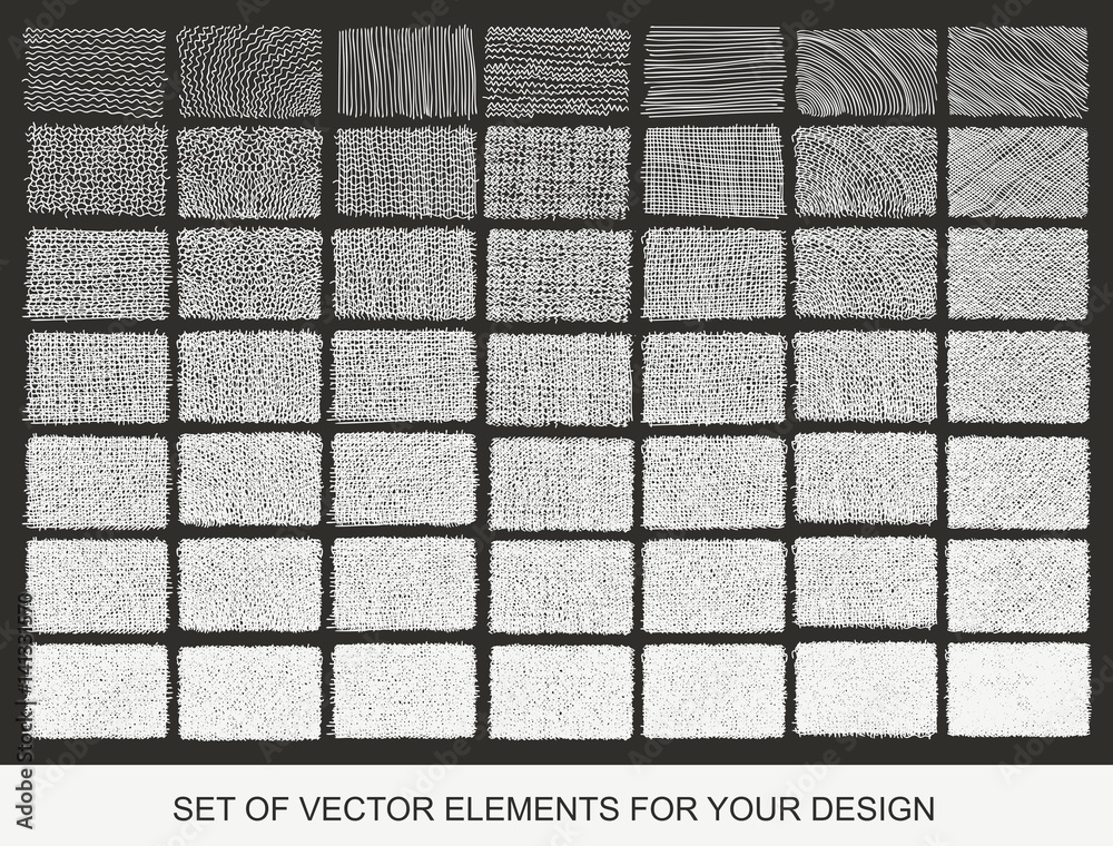 Set drawing gradient texture brushes. Hand-drawn abstract design ...
