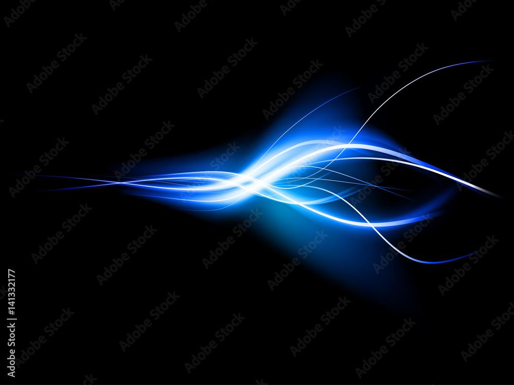 abstract neon light curved lines Stock Vector | Adobe Stock