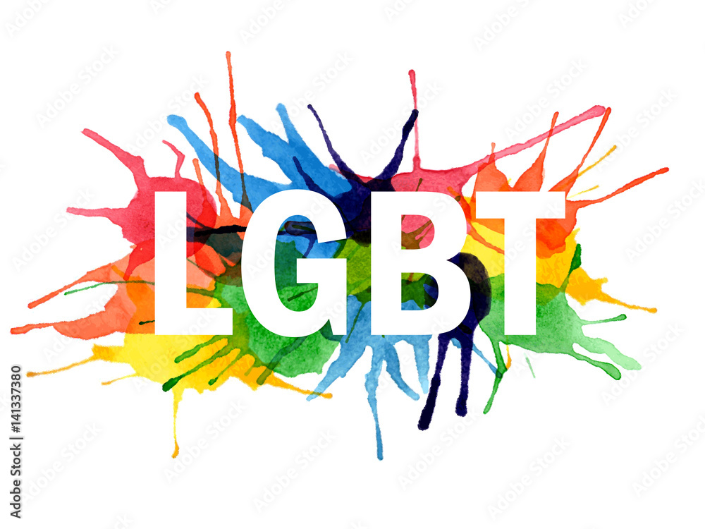 LGBT watercolour splashes icon Stock Vector | Adobe Stock