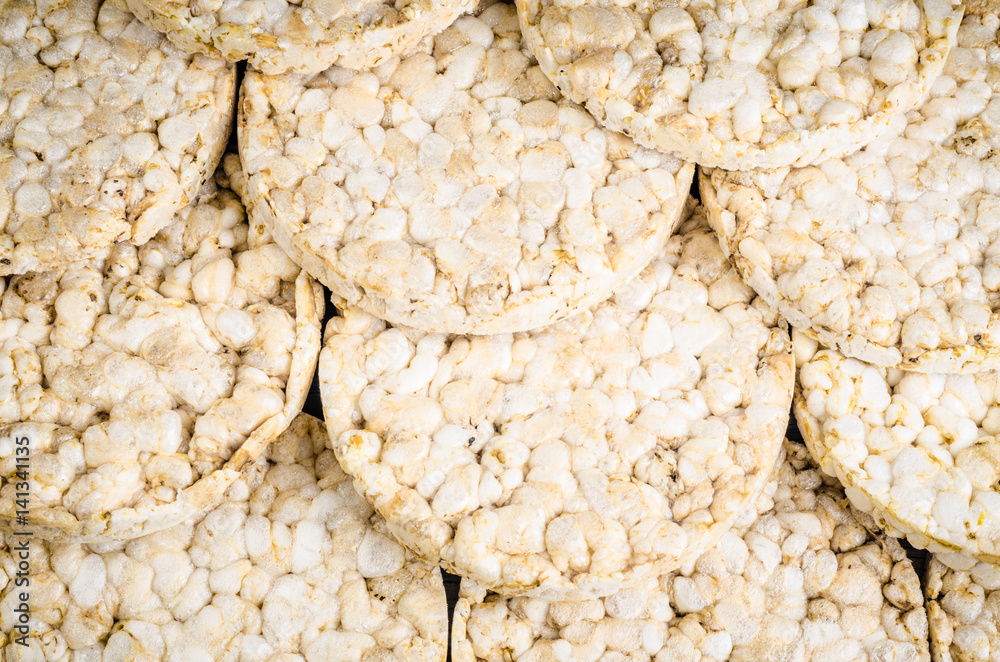 rice cake, puffed rice Stock Photo | Adobe Stock