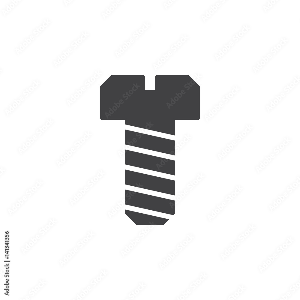 Bolt, screw icon vector, filled flat sign, solid pictogram isolated on ...