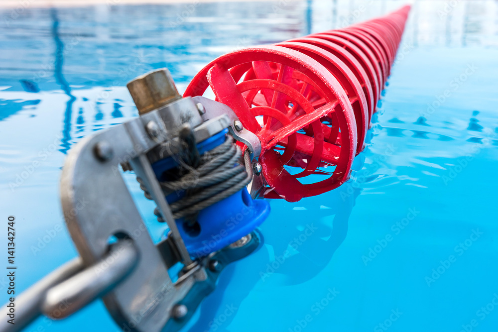 float lane of swimming pool for racetrack background Stock Photo ...