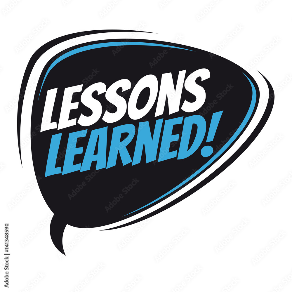 lessons learned retro speech bubble Stock Vector | Adobe Stock