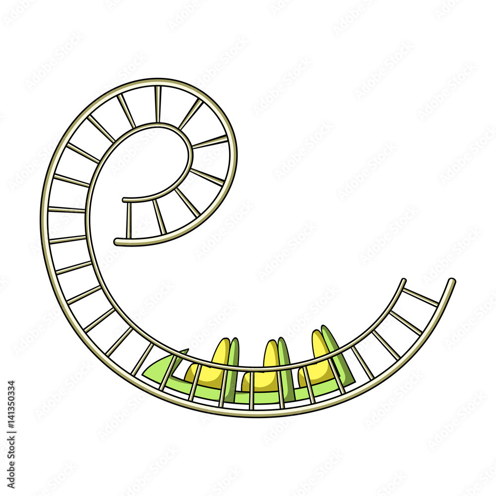 Roller Coaster Loop Cartoon