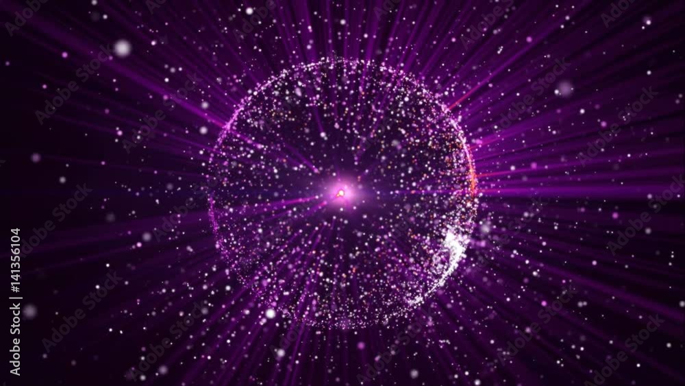 Seamless loop, Abstract background with circular shape formed of small ...
