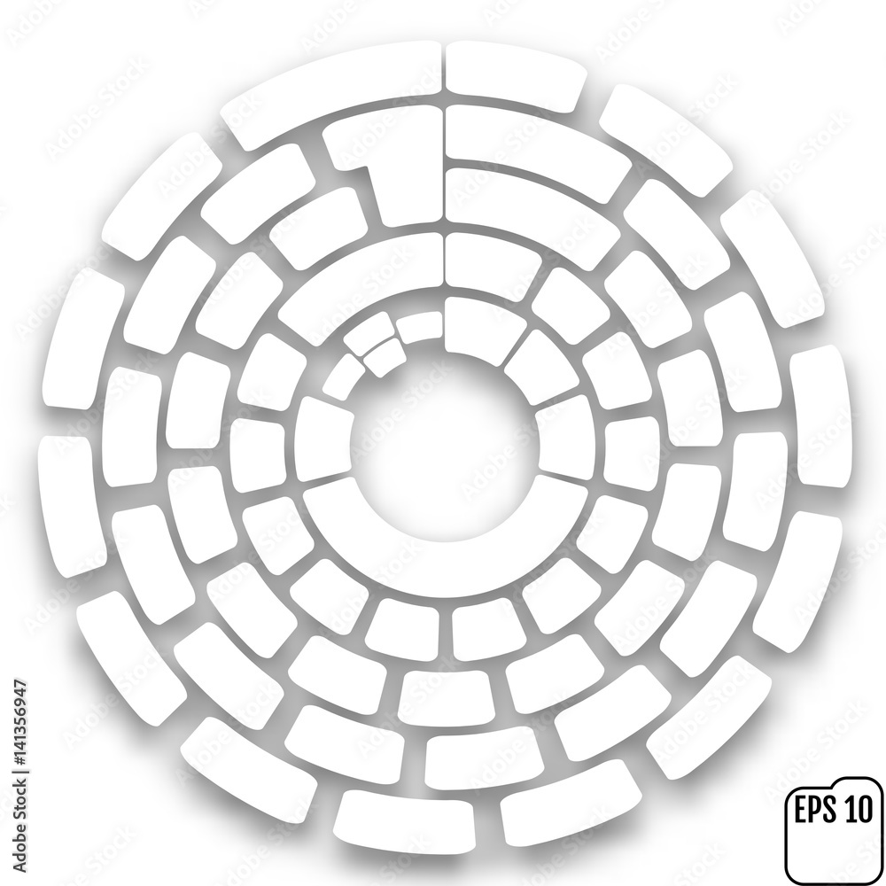Concept of an abstract keyboard. The shape of the circle. Vector ...