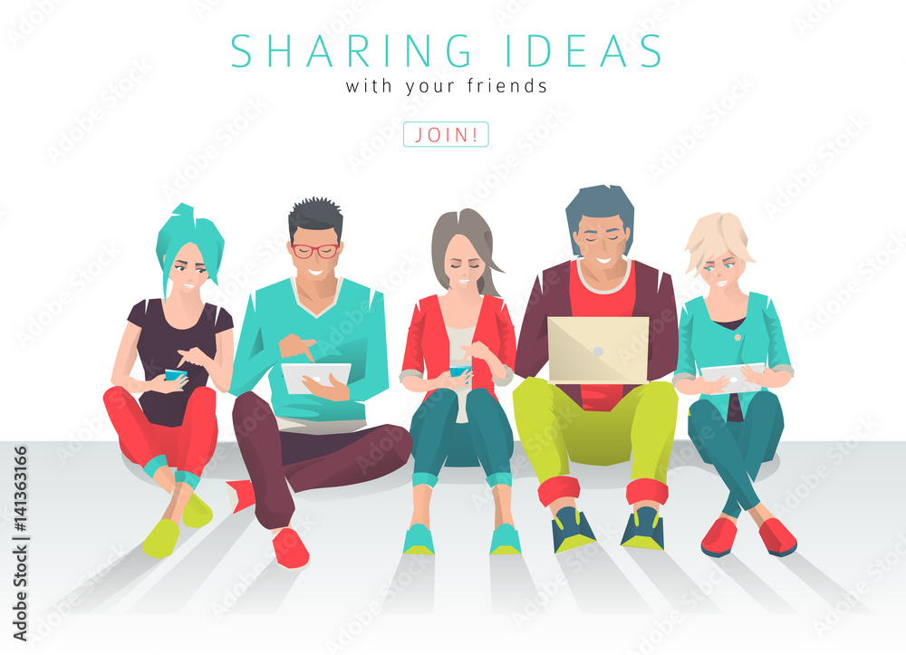 International multicultural team. Modern society concept of friendship ...