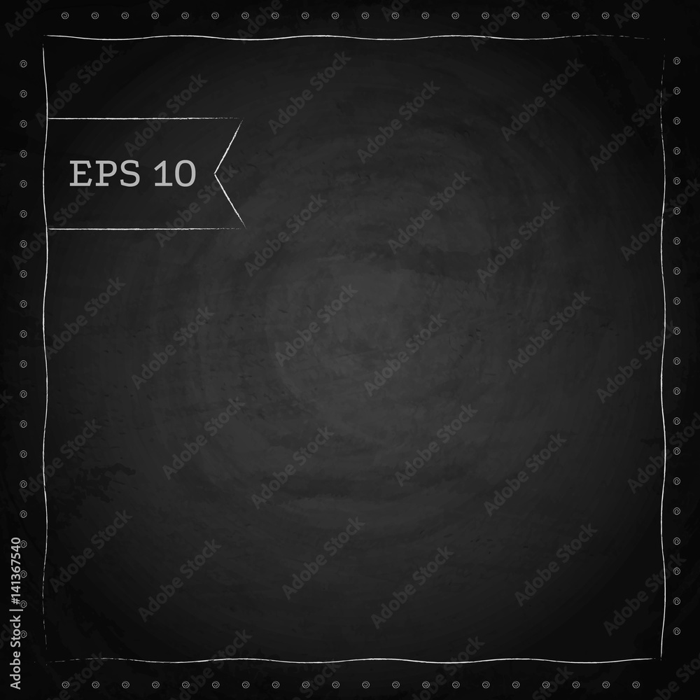 Empty border on blackboard chalkboard background Stock Vector | Adobe Stock