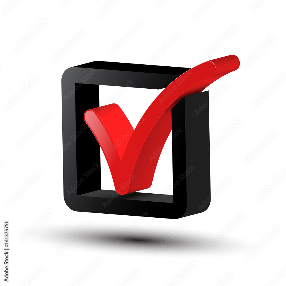 3d Check Box Icon
