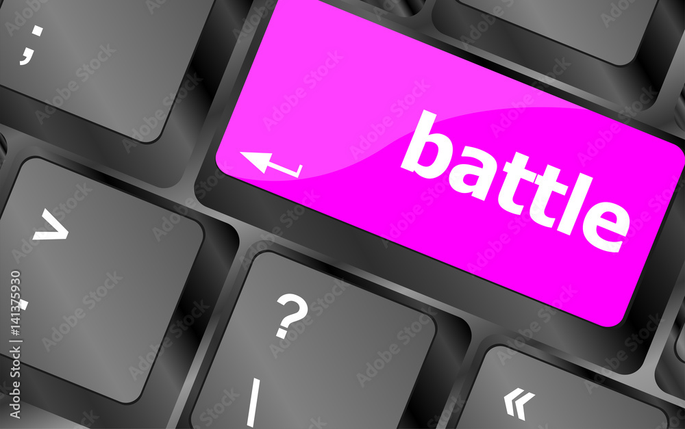 battle button on computer keyboard pc key Stock Illustration | Adobe Stock