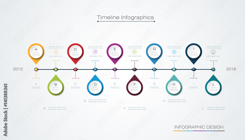 Infographic Timeline Vector Free
