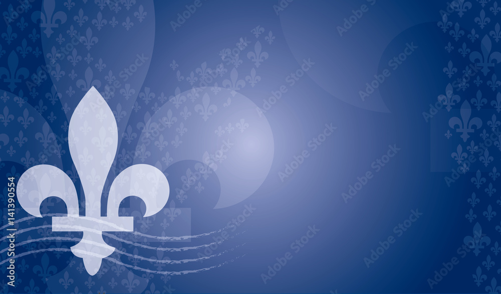 Quebec emblem blue background Stock Vector | Adobe Stock