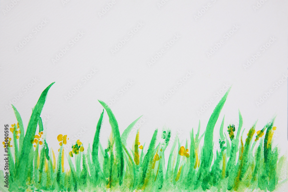 Abstract grass watercolor background texture Stock Photo | Adobe Stock