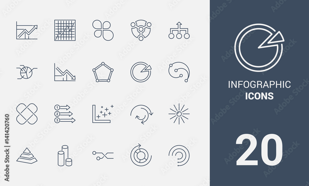 Infographics Icons.Set of icons for presentations. Stock Vector | Adobe ...