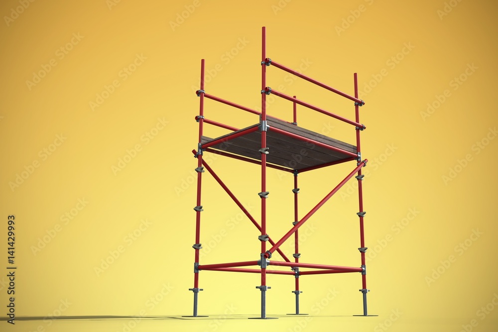 Composite image of 3d image of red scaffold frame Stock Illustration ...