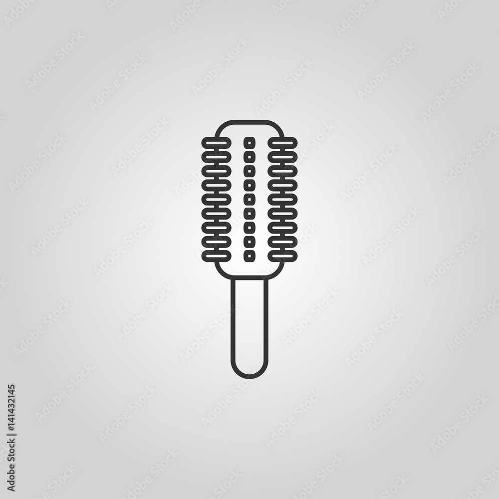 hair brush vector icon Stock Vector | Adobe Stock
