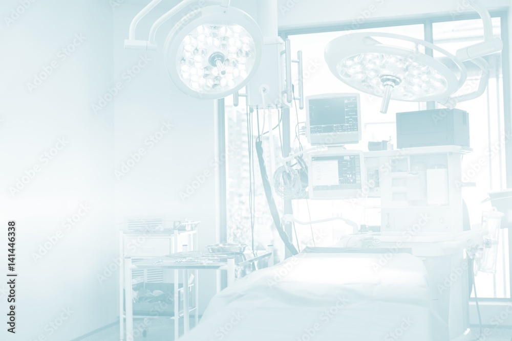 Equipment and medical devices in modern operating room 3d Stock Photo ...