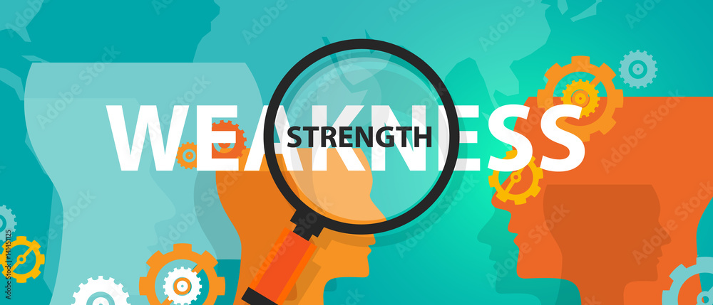 strength weakness analysis SWOT in business thinking Stock Vector ...