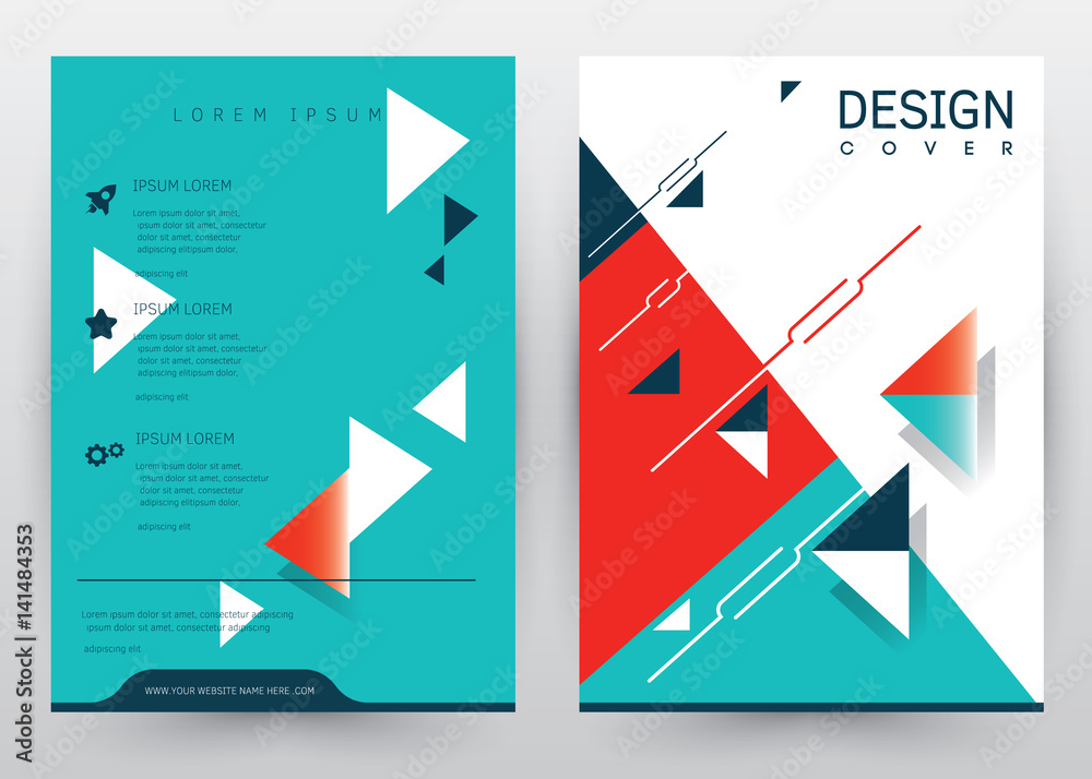 Cover Design Vector template set Brochure, Annual Report, Magazine ...