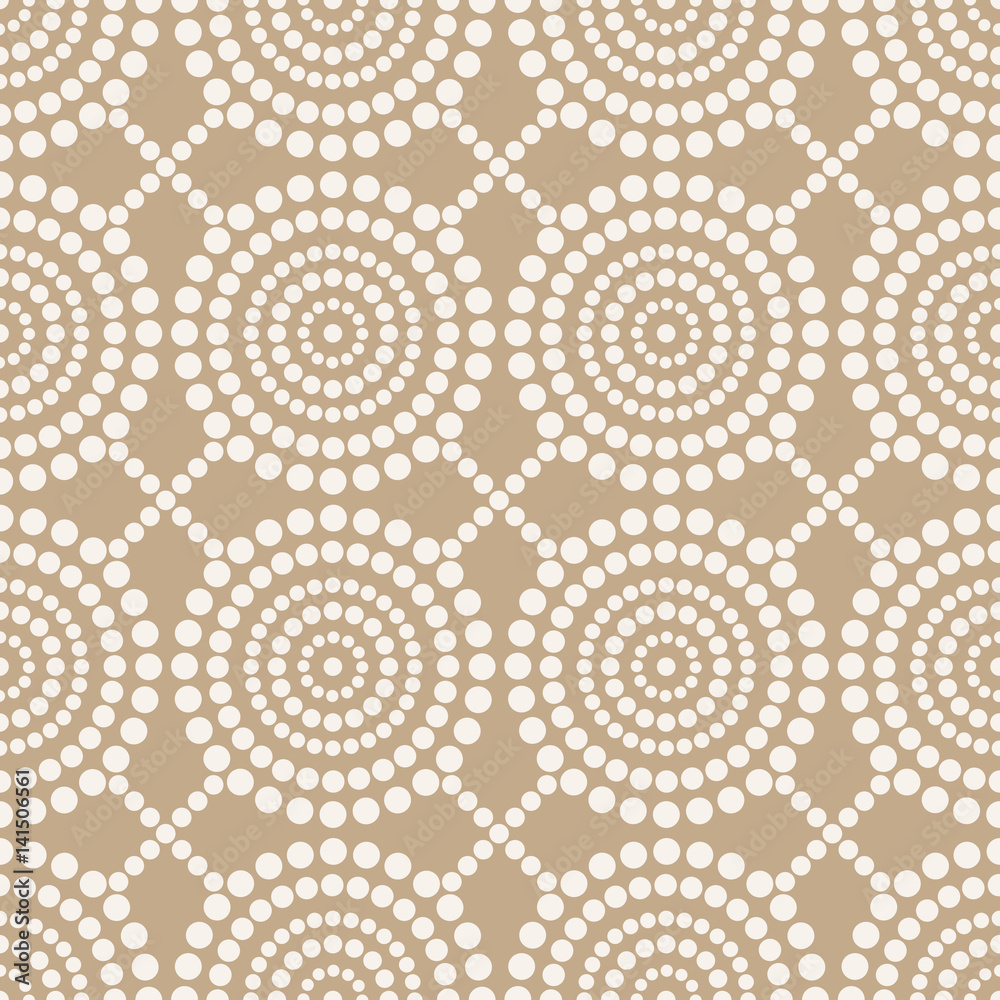 Seamless golden circle pattern design Stock Vector | Adobe Stock