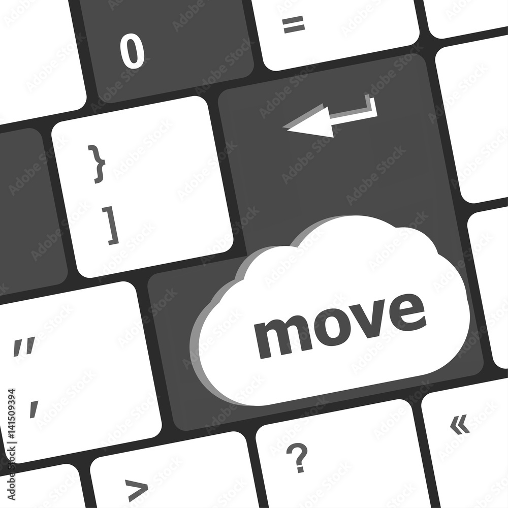 Move button word on enter keyboard keys Stock-Illustration | Adobe Stock