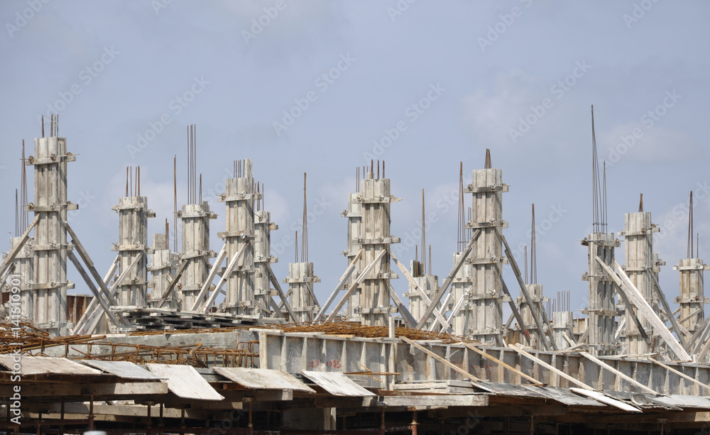 Timber form work commonly made from plywood and timber at the ...