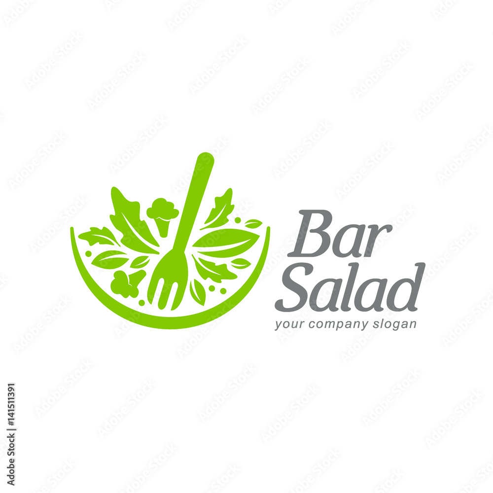 Vector logo template. Salad Bar Stock Vector | Adobe Stock