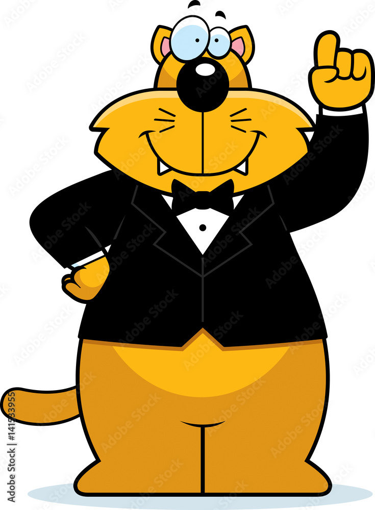 Cartoon Cat Tuxedo Stock Vector | Adobe Stock