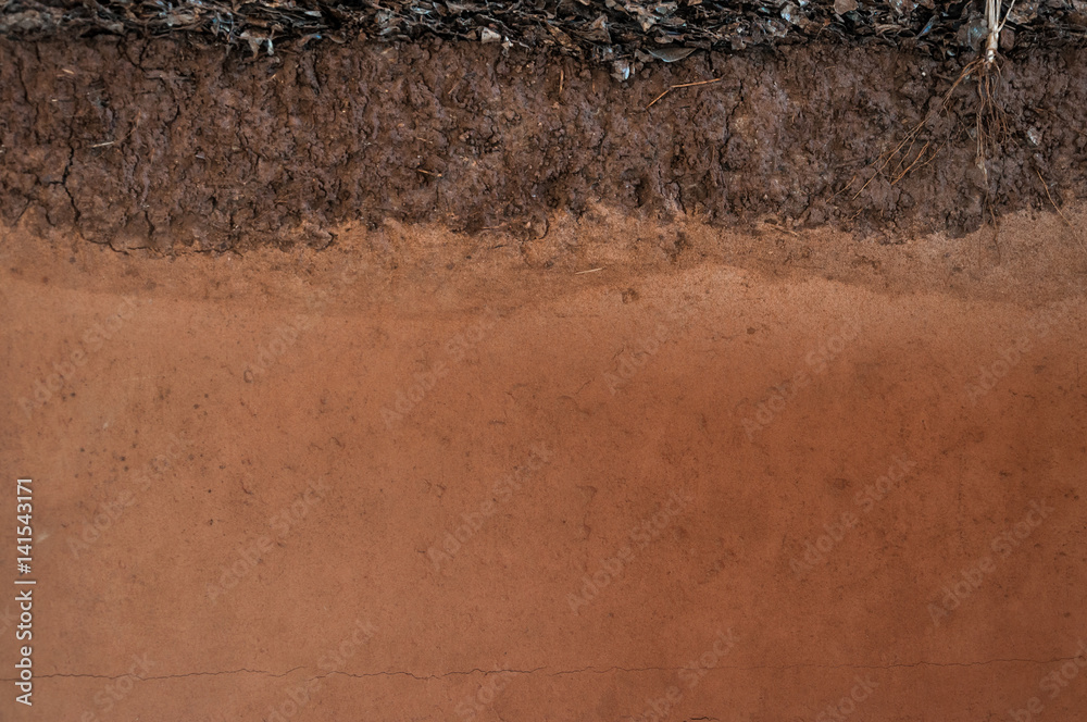 Form of soil layers,its colour and textures,texture layers of earth ...