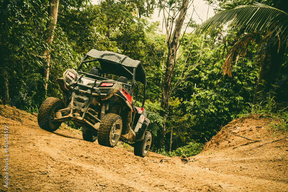 Extreme ride on ATV, buggies, jeeps. Journey through the jungle ...