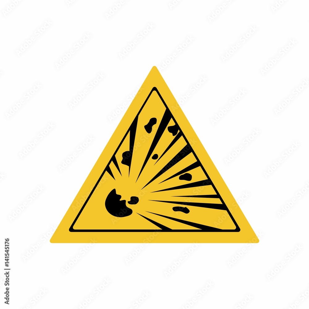 Risk of explosion sign vector design isolated on white background Stock ...