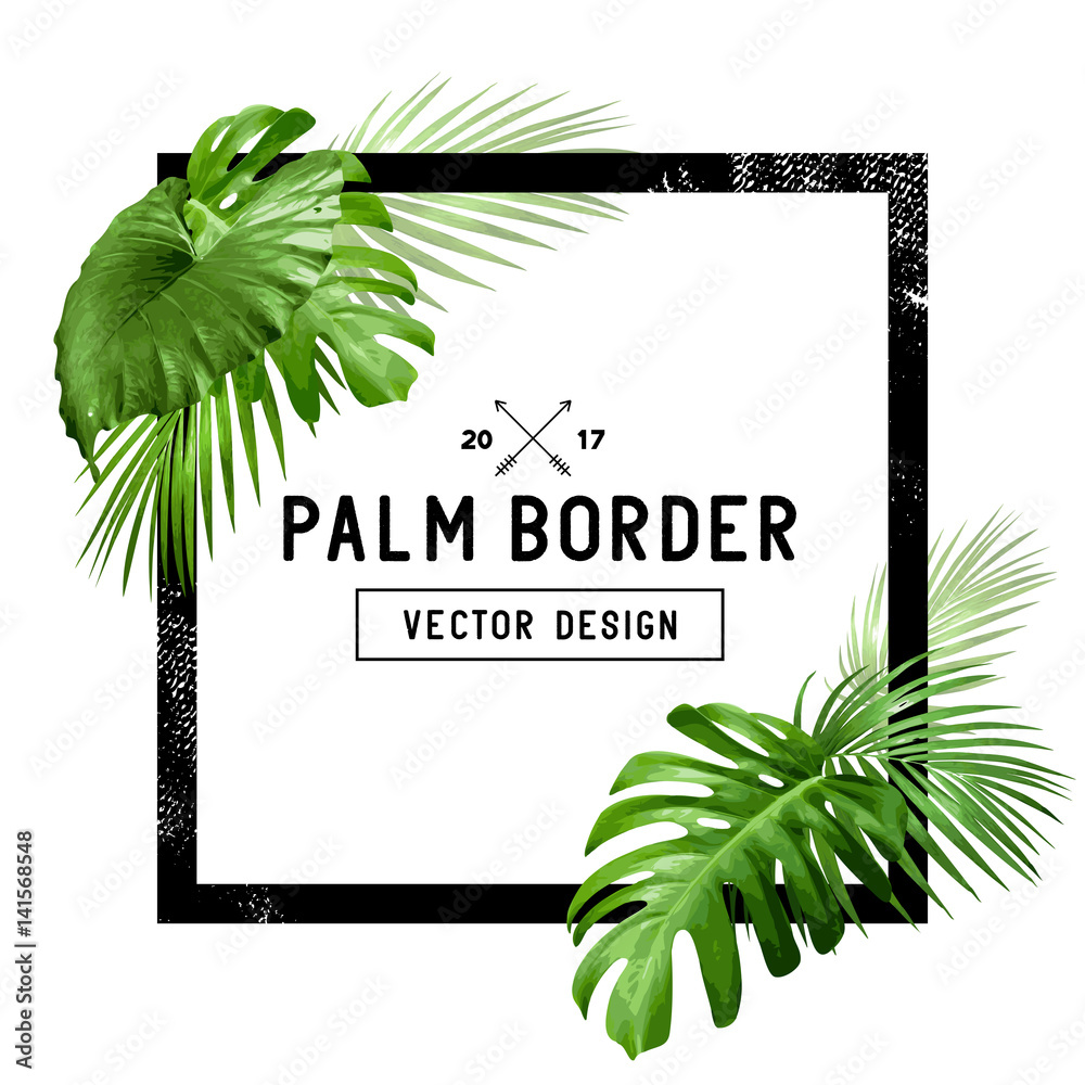 Palm Trees Clip Art Border