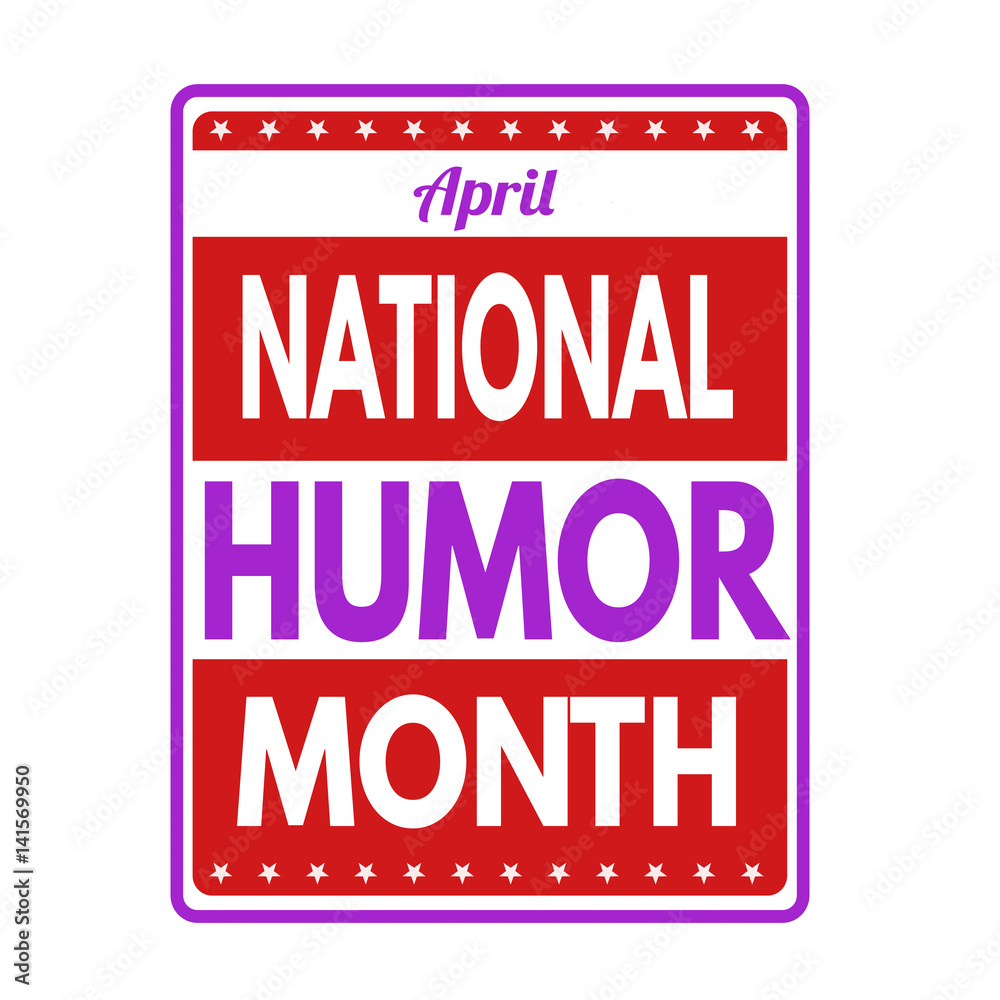 National humor month sign or stamp Stock Vector | Adobe Stock