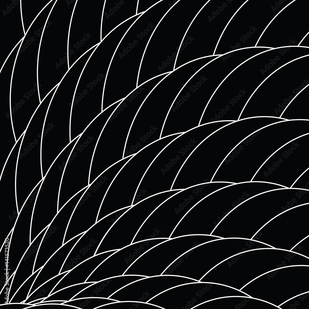 Black and white dragon scales. Abstract geometric background texture ...