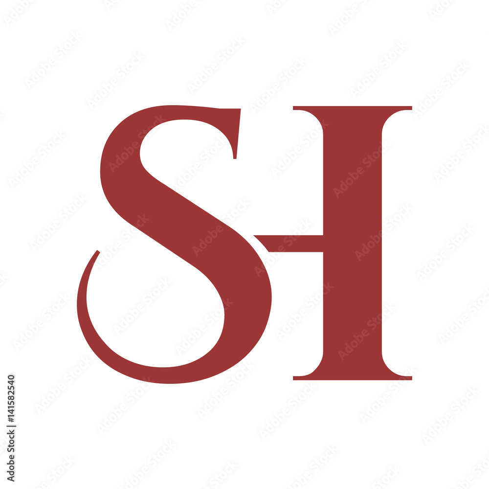 sh letter luxury Stock Vector | Adobe Stock