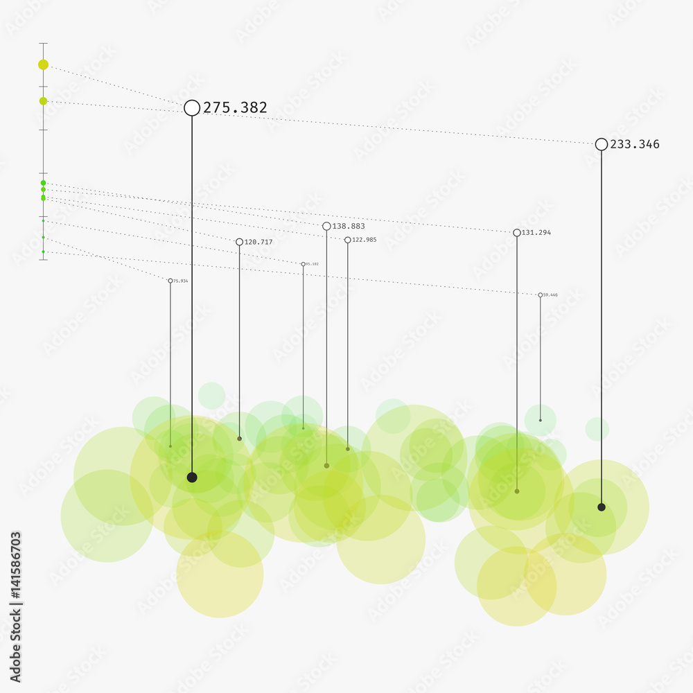 Colorful contemporary statistic visualization. Advanced big data ...