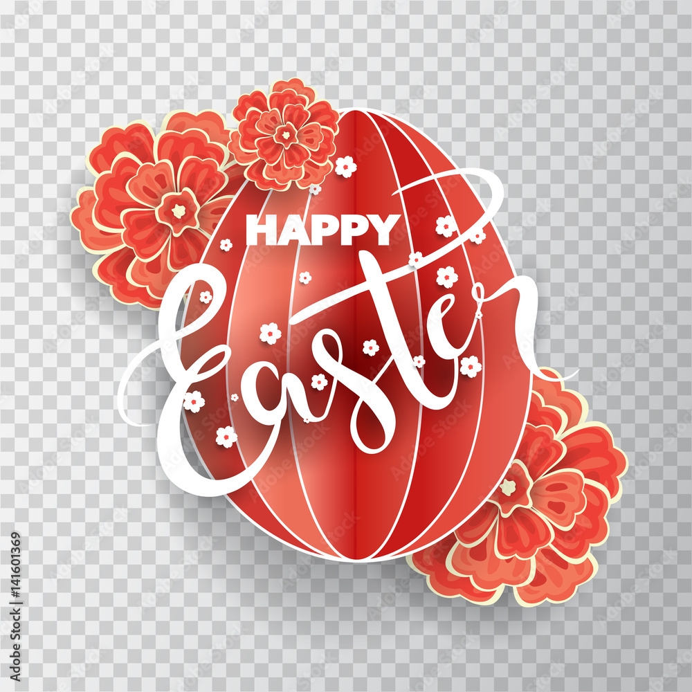 Easter egg on transparent background, vector illustration Stock Vector ...