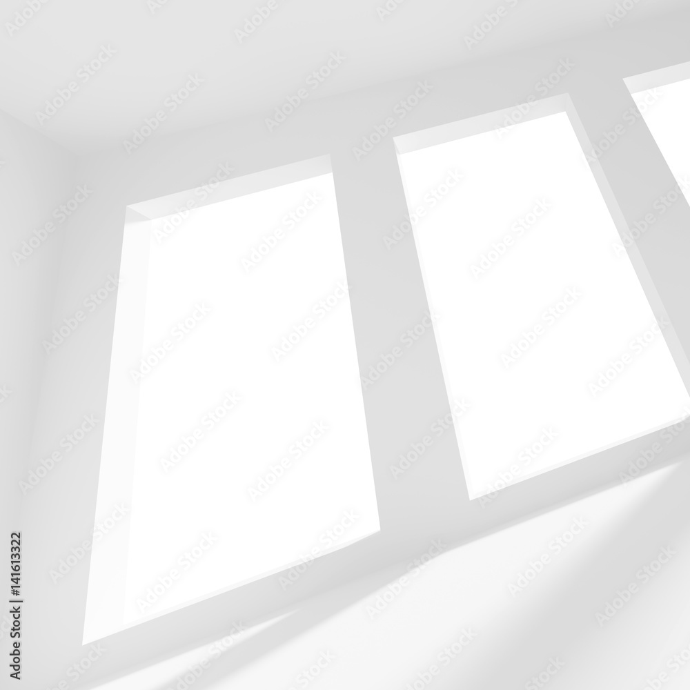 Empty Room with Window. Office Interior Design Stock Illustration ...